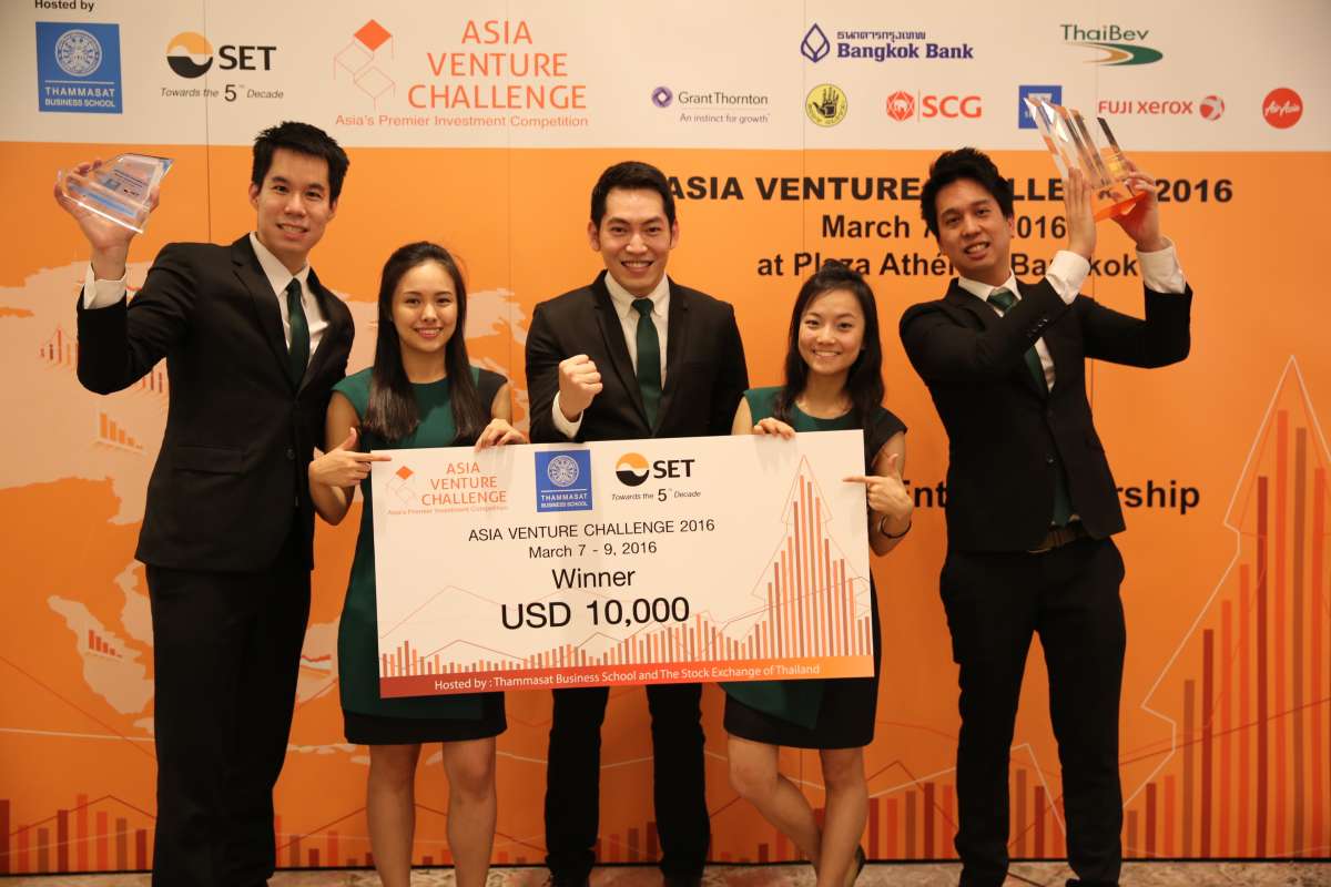 ทีมนักศึกษาธรรมศาสตร์ คว้าแชมป์ Asia Venture Challenge 2016