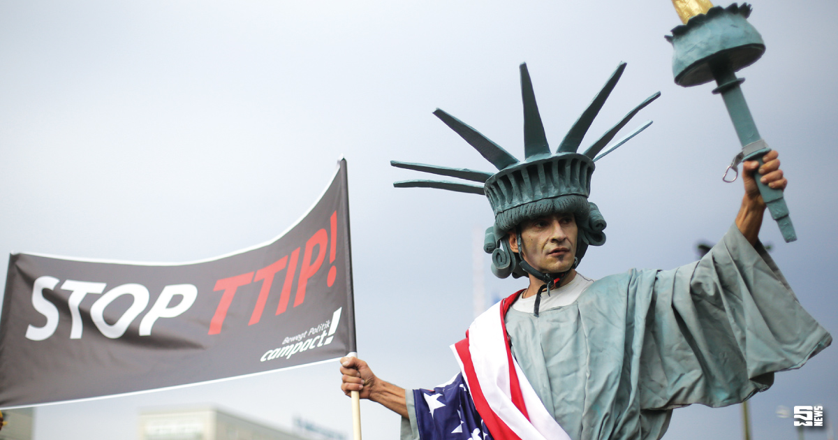 ยุโรป-มะกันนัดถกดีลTTIP ยื้อเดินหน้าข้อตกลงท่ามกลางการประท้วงในเยอรมนี