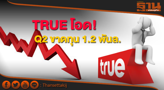 TRUE โอด! พิษค่าโครงข่าย-ใบอนุญาต Q2 ขาดทุน 1.2 พันล.