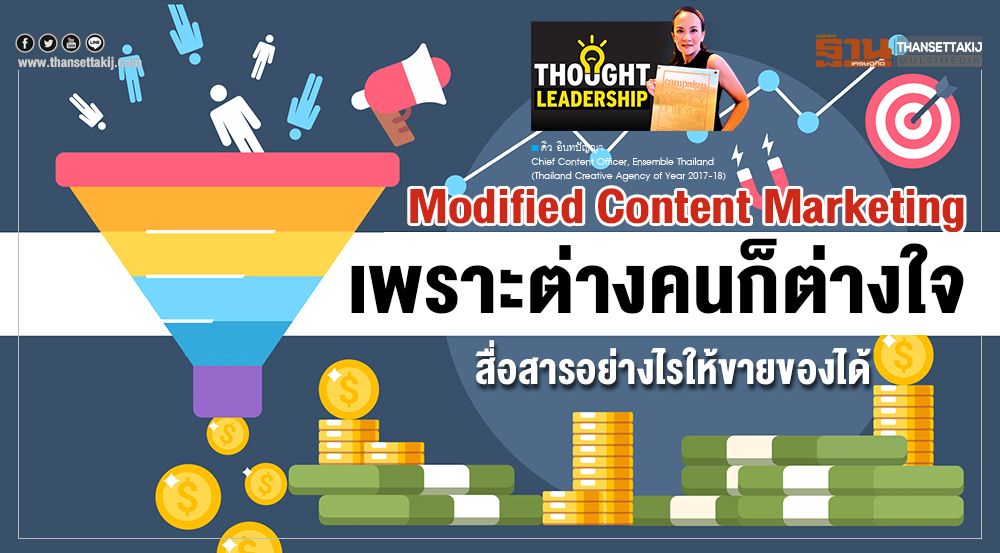 Modified Content Marketing เพราะต่างคนก็ต่างใจ สื่อสารอย่างไรให้ขายของได้
