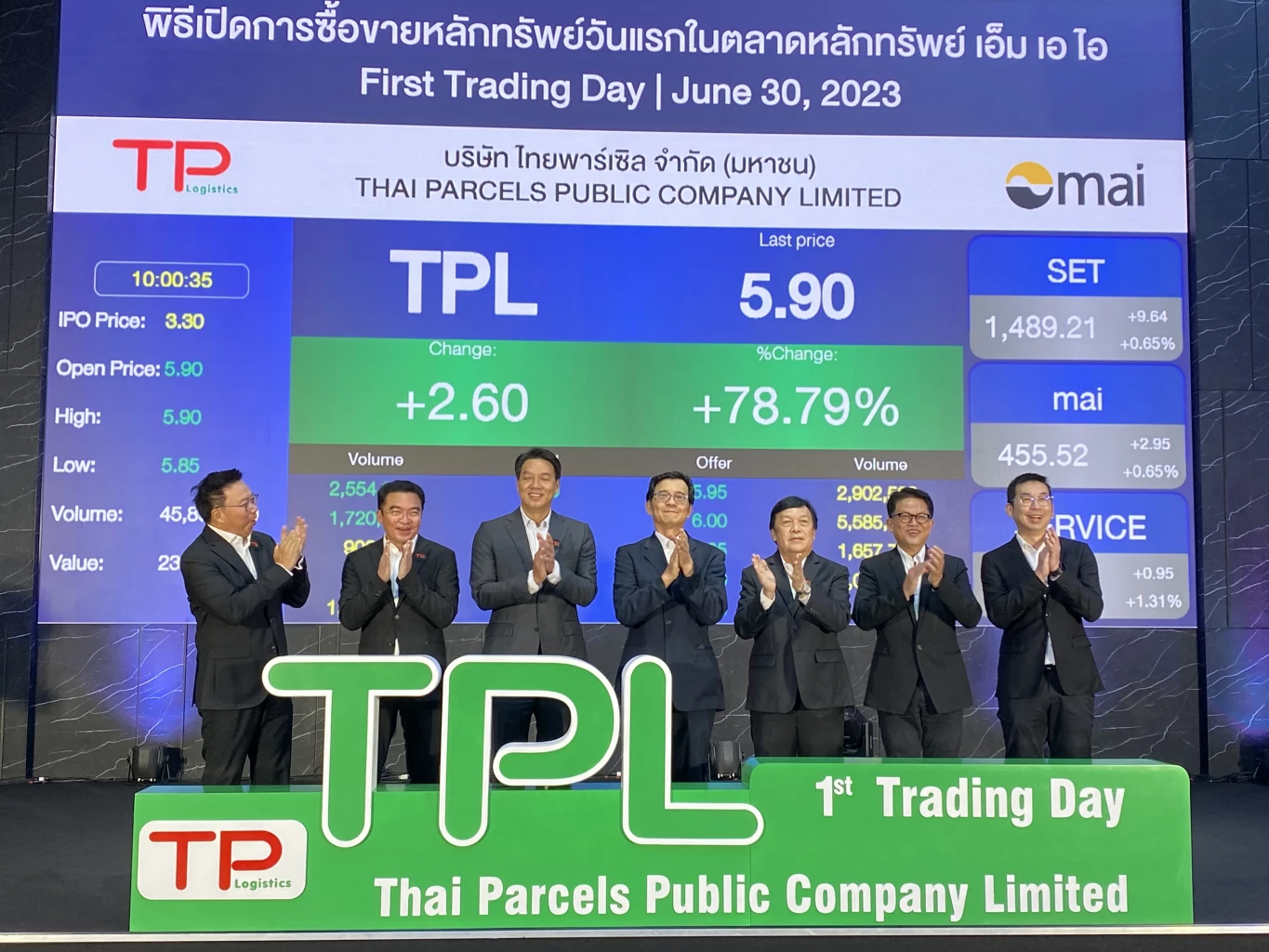 TPL ไทยพาร์เซิล เทรดวันแรกพุ่ง! เหนือจอง 78.79%