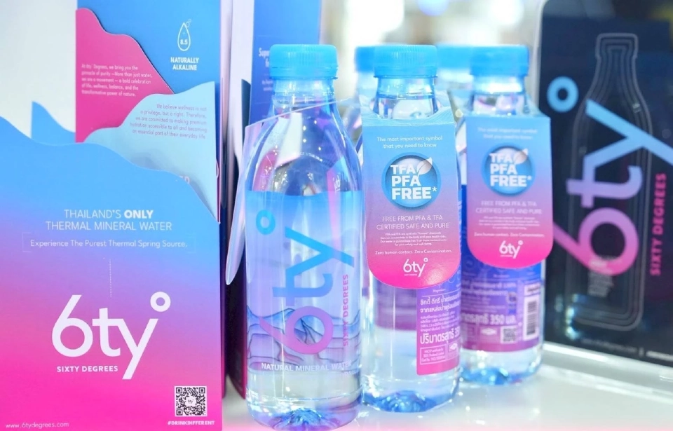6ty Degrees รุกตลาดน้ำแร่ เล็งขยายต่างประเทศ ดันยอดขายปี 68 โต 50%